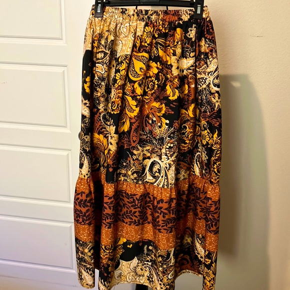 Rustydustty | Skirts | Rusty Dusty Boho Maxi Skirt Fall Colors Nwt ...